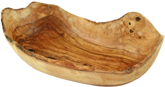 D.O.M. Olijfhouten Fruitschaal - Ovale houten schaal - Handgemaakt - 25 ...