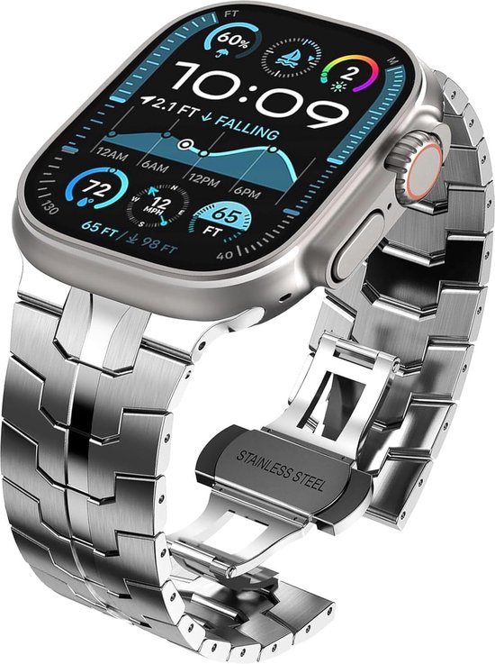 FFO2World RVS Ultra Band Zilver - Geschikt voor Apple Watch 38mm - 40mm ...