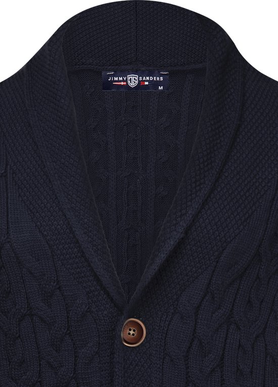 Jimmy Sanders Cardigan - Vest Heren Navy - L | bol