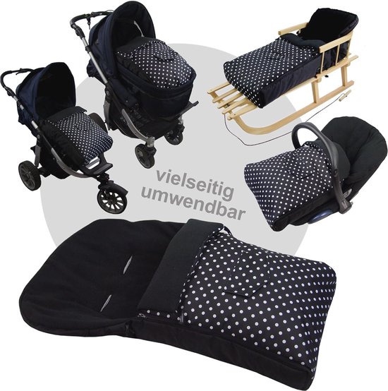 Houten slee met rugleuning en voetenzak 90 cm - ideaal voor kinderen | bol