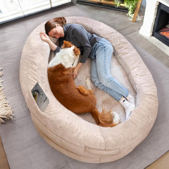 Hondenmand - Hondenkussen Warm & Comfortabel Hondenbed voor Mensen ...