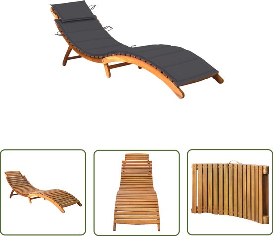 The Living Store Houten Ligbed - Acaciahout - Ergonomisch Gebogen ...