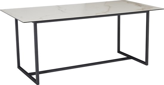 Rootz Large Rectangular Dining Table - Modern Marble Look - Robust ...