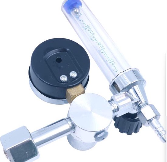 Gas Reducer Mini Gasfles Regulator met Gauge - CO2 Mig Tig Flow Meter ...