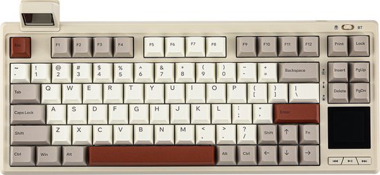 EPOMAKER RT80 - Retro White - Mechanisch Draadloos Toetsenbord - 75% ...