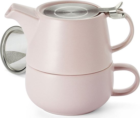 DTS Theepot met kopje - Tea for one set met filter - 450ml theepot ...