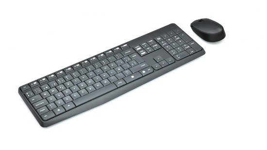 Logitech MK235 - Draadloos Toetsenbord en Muis - QWERTY - Donkergrijs | bol