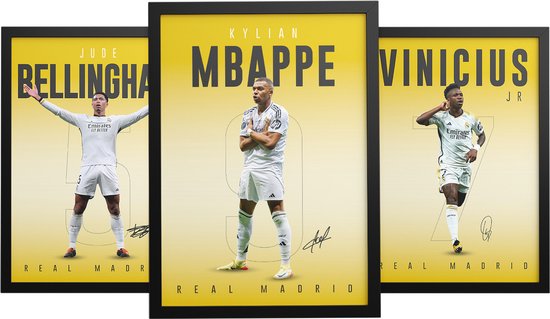 Real Madrid Star Collection - 3 Posters - Formaat 30 x 40 cm - Kylian ...