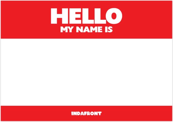 Hello My Name is Stickers Rood - 50 stuks | bol