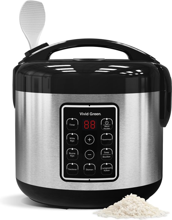 Rijstkoker met Stomer - 1.2L - 9 functies - Slowcooker - Rice Cooker ...