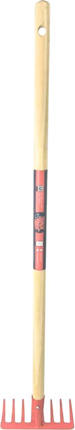 Synx Tools Mini Tuinhark 8 tanden - Rood - verzinkt mini Hark - Harken ...