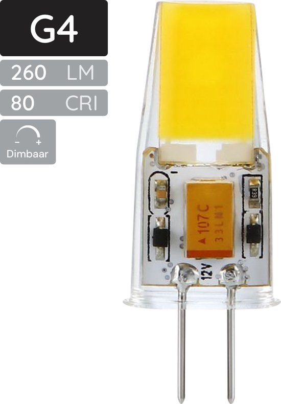 SPL G4 LED Lamp 2W Dimbaar - Warm Wit - 260lm - T12 - 10 Stuks | bol