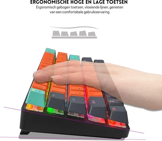 StayPowered Gaming Keyboard - Mechanische Rode Switches - RGB - USB-C ...