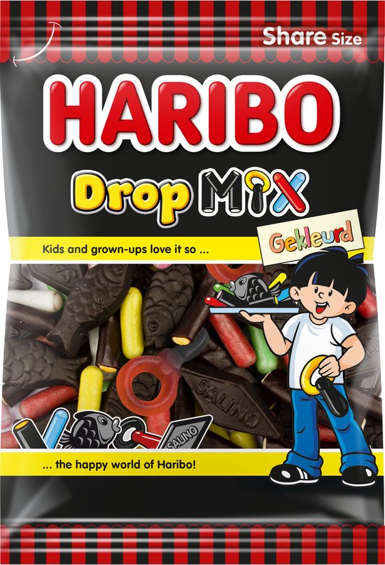 Haribo Drop Mix - drop - 12 zakjes à 250g | bol