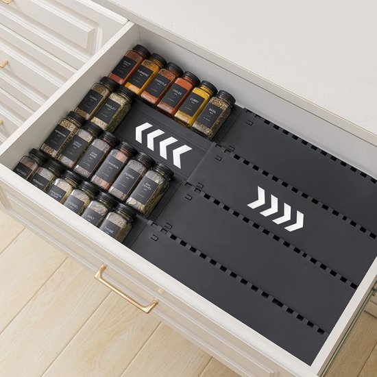 Praktische Kruidenrek Organizer voor Lades en Keukenkastjes (Set van 4 ...
