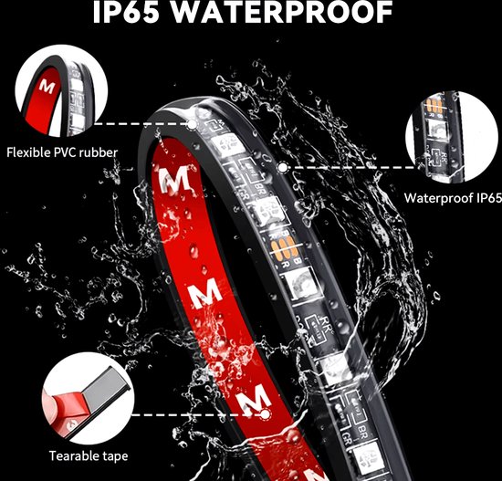 RGB Auto Led Verlichting App Gestuurd Met USB Aansluiting - 5v - 48 ...