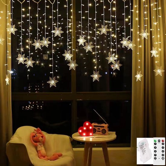 Christmas LED Kerstverlichting -Lichtgordijn Met afstandsbediening ...