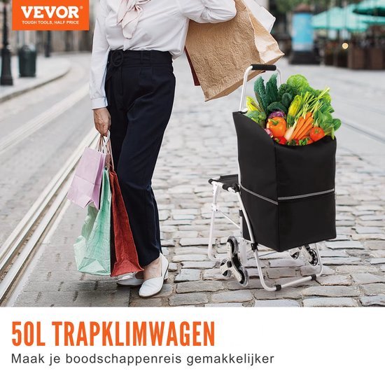 Vevor - Deeper Festival Trolley - Winkelwagen - 50L - Opvouwbaar ...