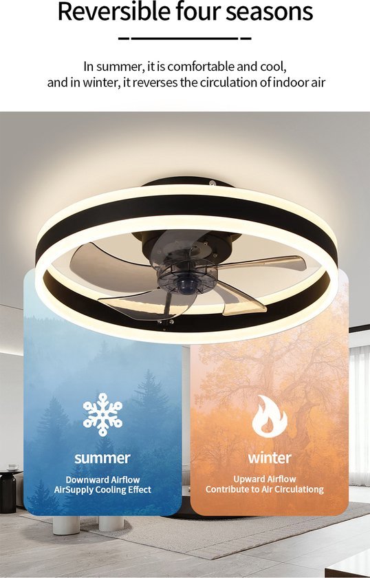 Ventilator Lamp - Smart Lamp - 6 Standen - Dimbaar - Zwart ...