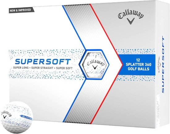 Callaway SuperSoft Splatter Blue Golfballen - HyperElastic SoftFast ...