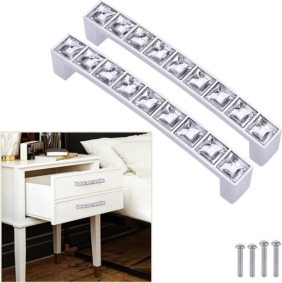 Glanzende Kristal Kast Trekt - Moderne Kast Handvatten - Strass Lade ...