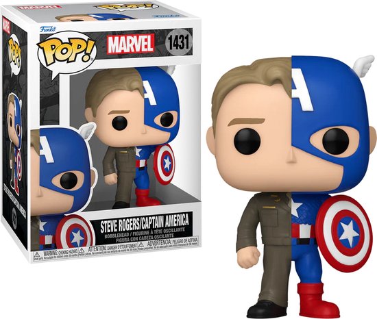Pop Split: Marvel - Steve Rogers/Captain America Funko Pop #1431 | bol