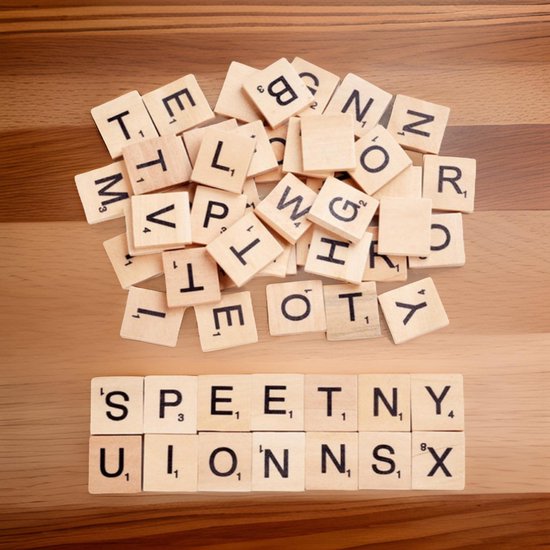 Houten blokjes met letters | bol