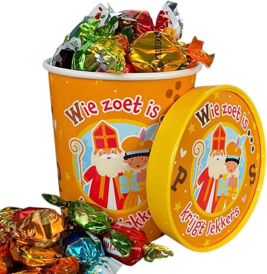 Snoeppot - Sint - Candy Bucket Adult - Classic Mix - Cadeauverpakking | bol