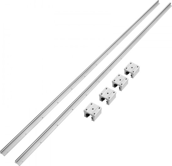Lineaire Geleiding SBR20-1800 mm - 2 Rails - 4 SBR20UU Schuifblokken | bol