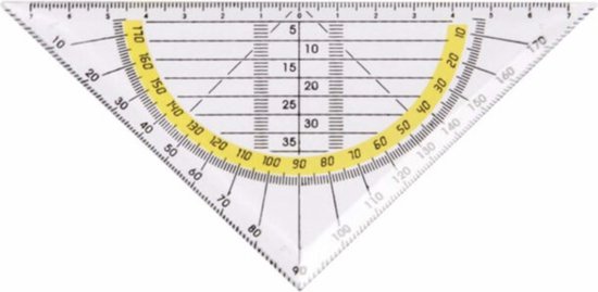 CHPN - Geodriehoek - Geometrische liniaal - Precisiemeting - Gradenboog ...