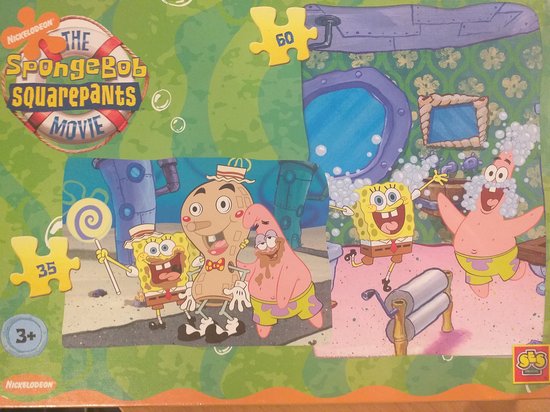 Spongebob Squarepants Puzzle - 2-in-1 - 35 & 60 Stukjes - SES | bol