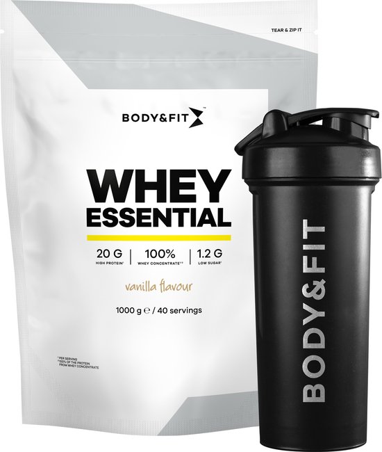 Body & Fit Whey Essential Vanille 1000 gram - Whey Protein - Proteine ...