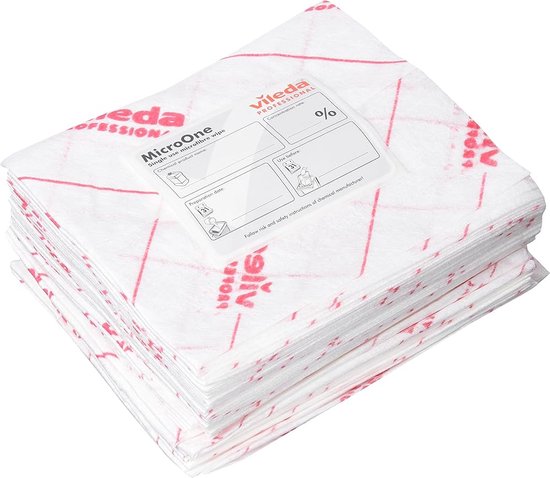 Vileda Professional MicroOne microvezeldoek 34 x 27 cm rood | bol