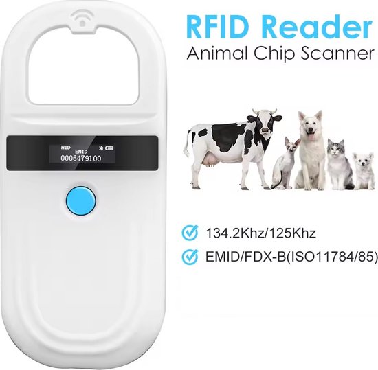 MoTronics RFID Chipreader voor Huisdieren – Compacte Chiplezer – USB ...