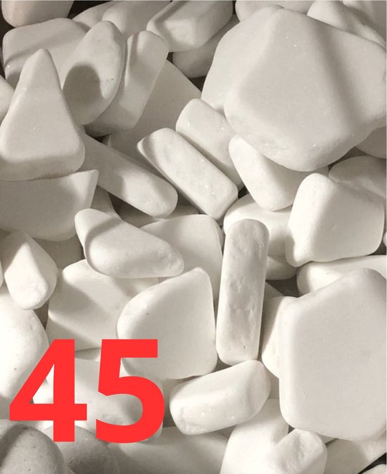 IZGO Happy Stones - Witte, gladde stenen om te schilderen - 45 stuks ...