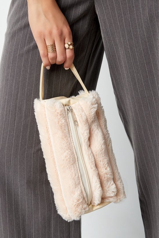 Glow & co makeup tas - Fluffy make up tas - Draagbare toilet tas ...