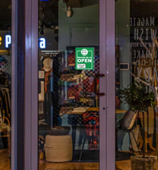 Deur dicht de winkel is open sticker | bol
