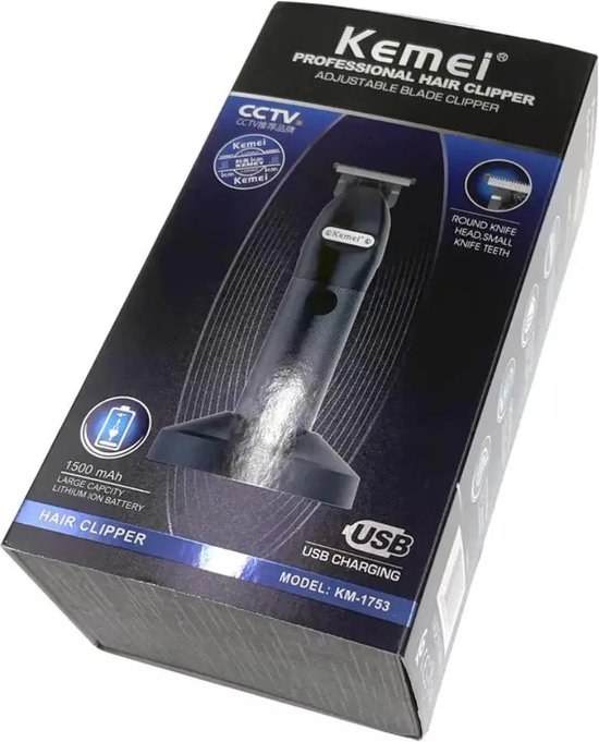 Kemei Tondeuse - KM 1753 - Draadloze Tondeuse - Professionele tondeuse ...
