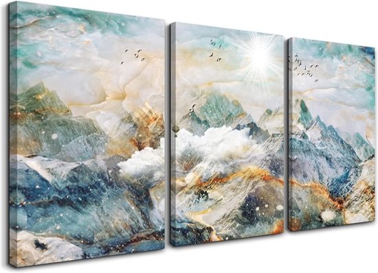 De kunst abstracte canvas 3 schilderijen/canvas muur/woonkamer muur ...