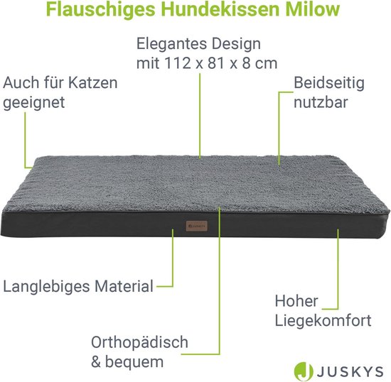Orthopedisch hondenbed XL - 112 x 81 cm - Wasbare hondenmat voor grote ...