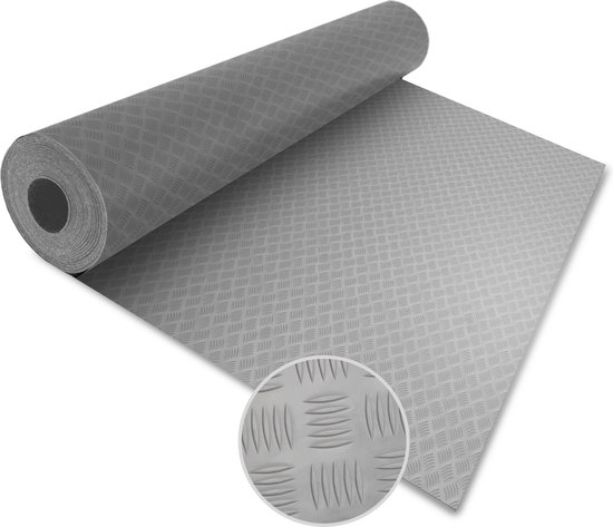 karatcommercial Rubber loper - Rubbermat - Diamond Cut - 2 mm - Grijs ...
