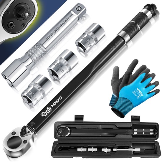 MASKO® Momentsleutel 1/2" /momentsleutel 6-delig set 40-210Nm 1/2 ' CV ...