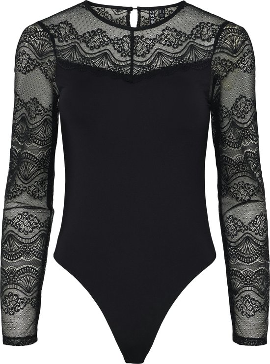 Pieces kanten body dames - Lace top Sinna - Zwart | bol