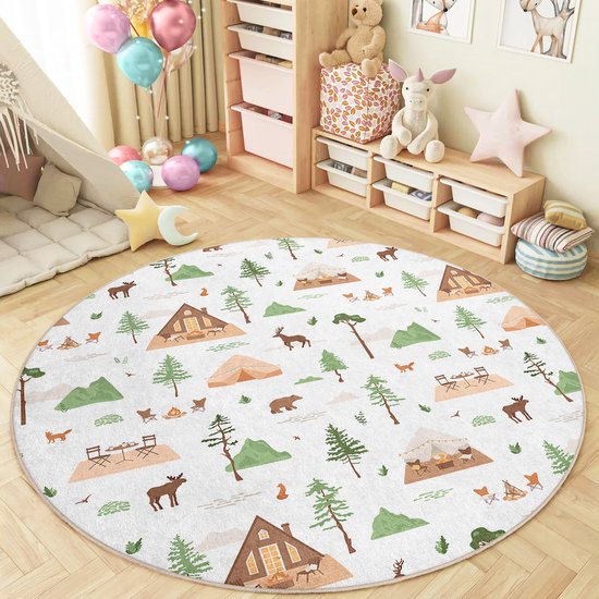 Kinderkamer Vloerkleed Rond Tapijt|Educatieve kindertapijten|Antislip ...