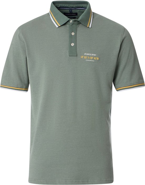 Casa Moda Poloshirt Logo Groen - Maat XL - Heren | bol