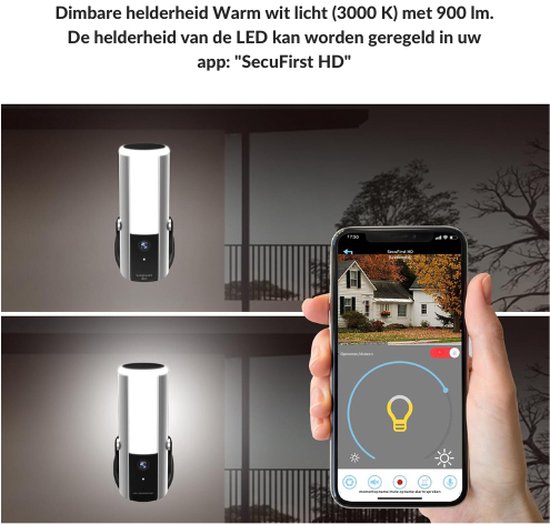 WLAN Verlichting Beveiligingscamera - Camera Beveiliging met Wandlamp ...