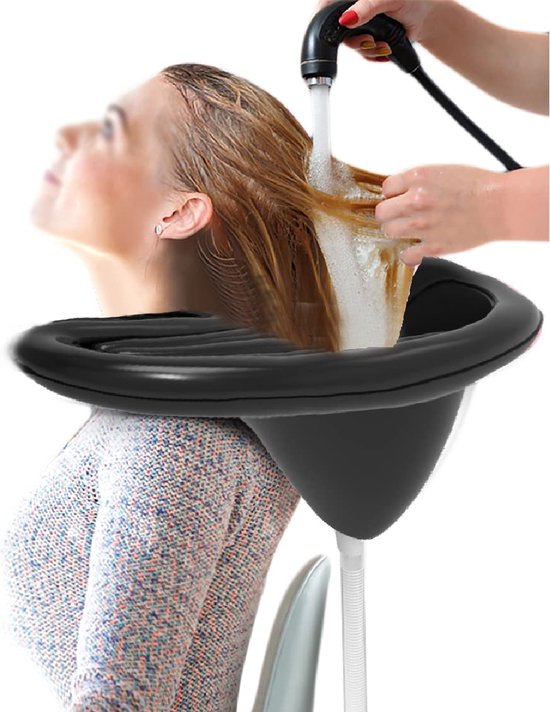 Wasbak - Haarwasbak - Wastafels - wastafel - PVC- zwart - Opblaasbare - Opvouwbare -... | bol