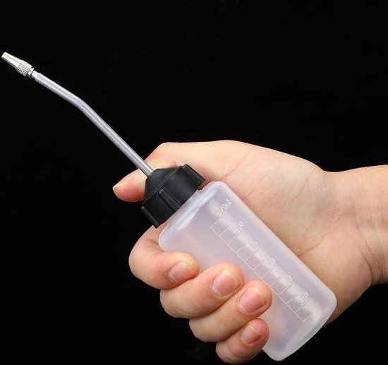 Oliedispenser 120ml - Set van 5 - Naaimachine verlengde moer tip - Zwart | bol