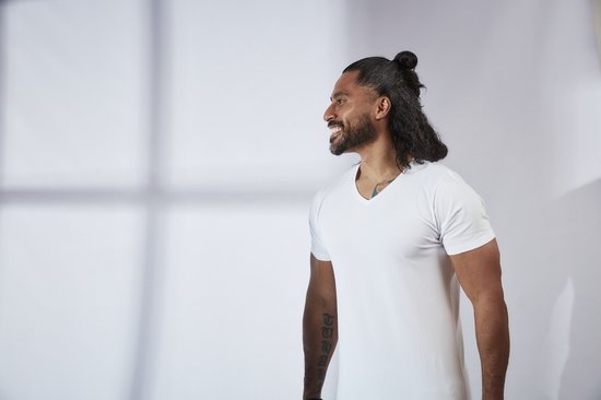 V-nus Stretch Regular V-hals Wit 2-pack XL | bol