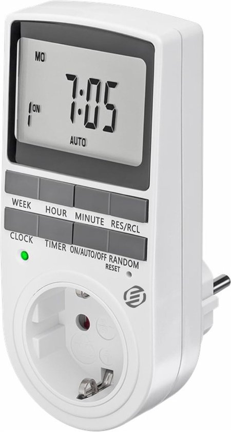 Equivera Tijdschakelaar - Tijdschakelaar - Schakelklok Stopcontact - Tijdschakelklok | bol